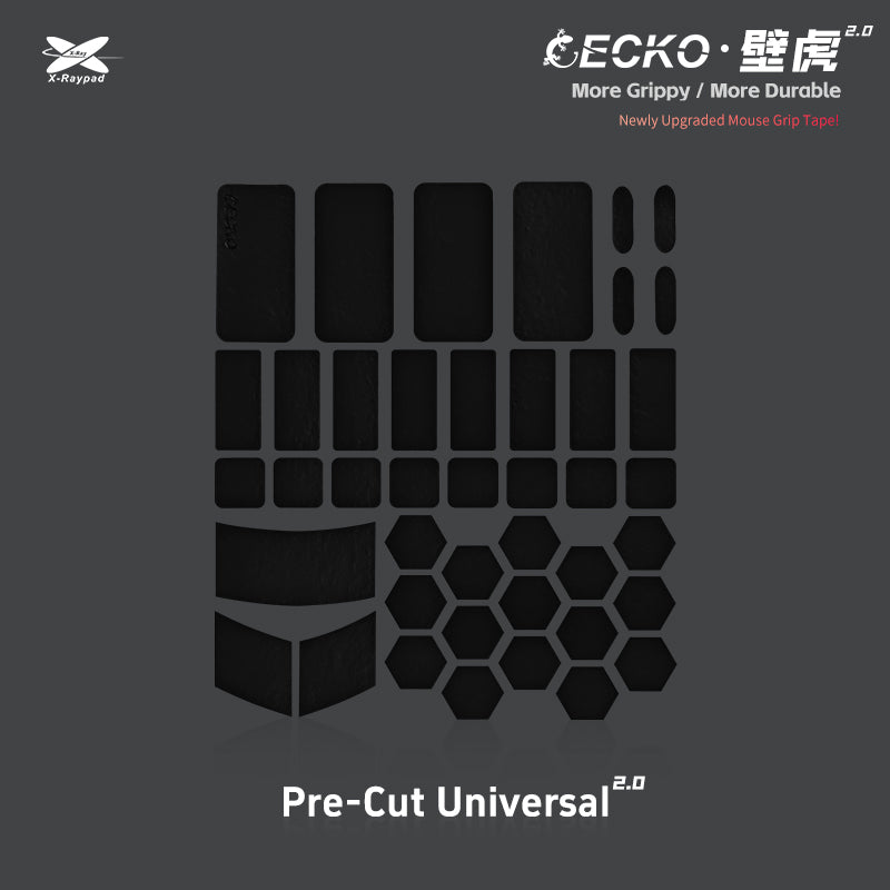 Buy X-Raypad Black Geckos V2 Slicks Mouse Grip - Universal Pre-cut UK ...