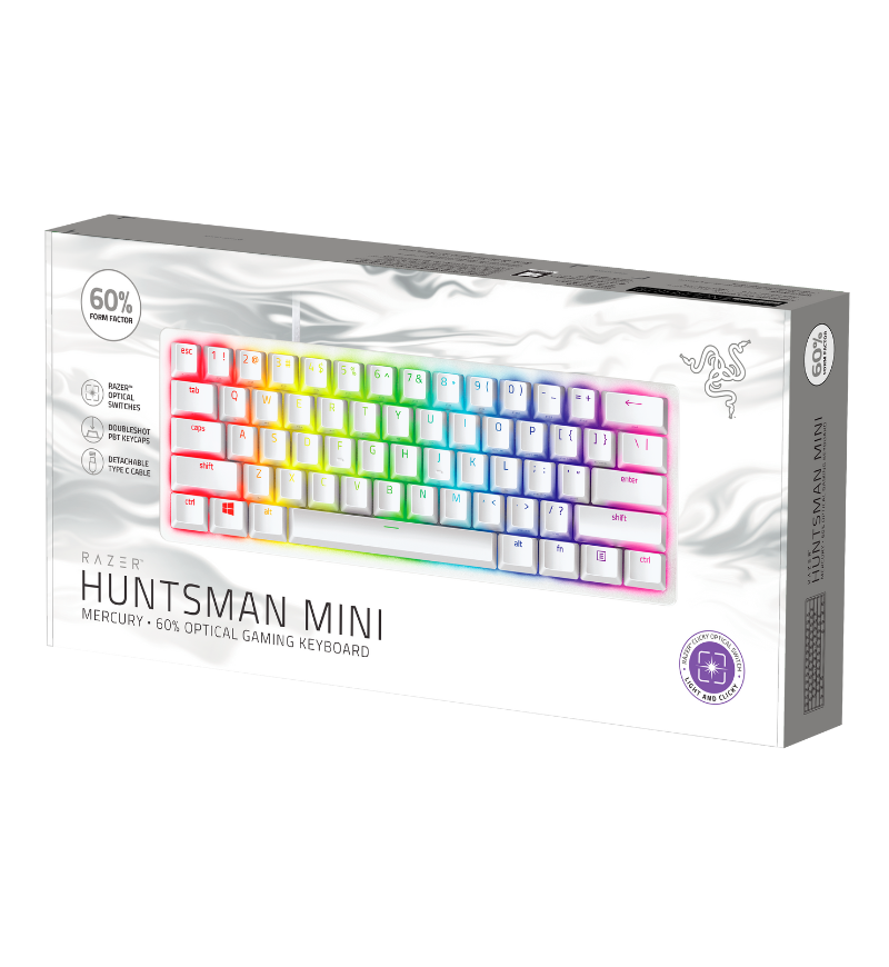 Buy Razer Huntsman Mini Keyboard UK - Mercury - Red Switches - RZ03-03392600-R3W1 – Esports Gear