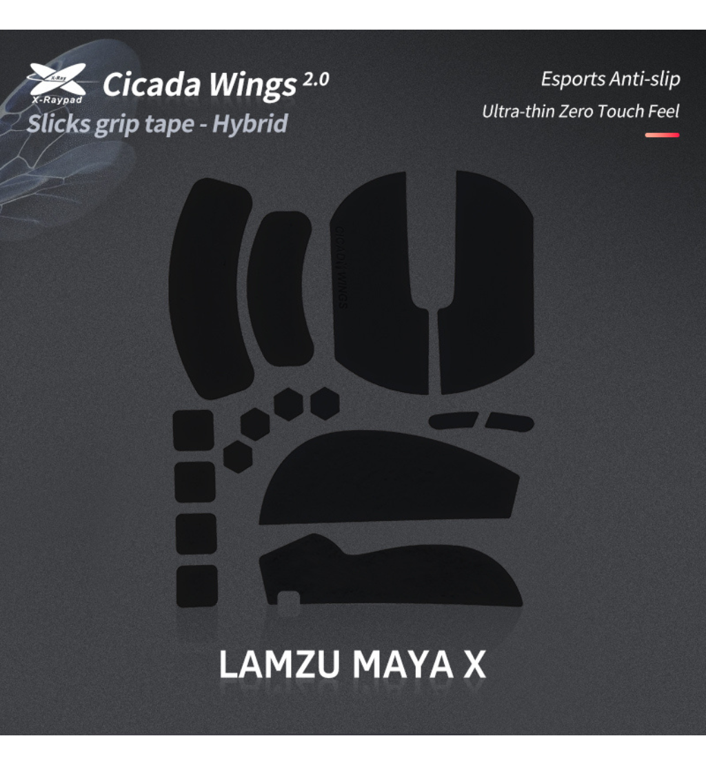 Buy X-Raypad Black Cicada Wings V2 Slicks Grip - Lamzu Maya X UK - XPAD ...