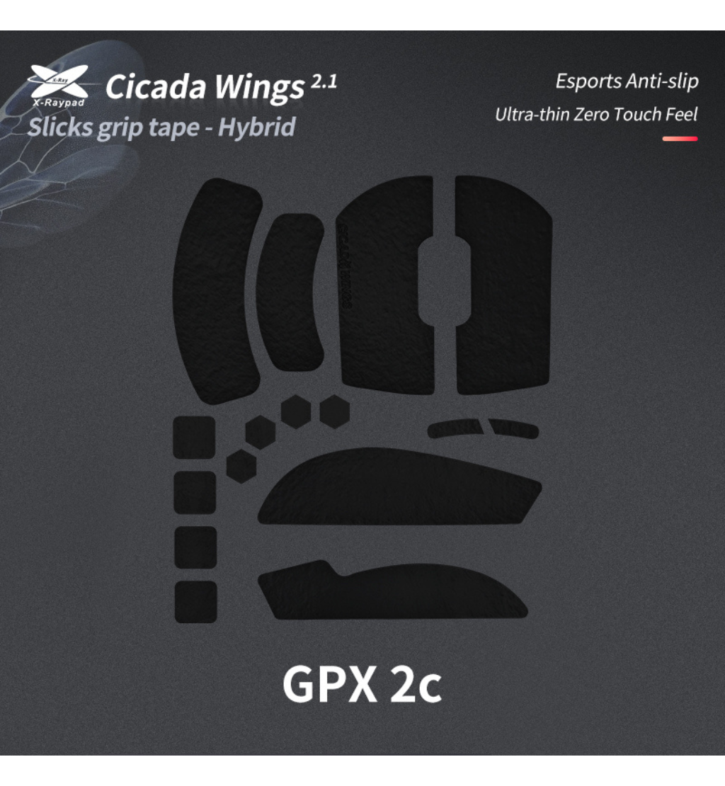 Buy X-Raypad Black Cicada Wings V2 Slicks Grip - Logitech G Pro X ...