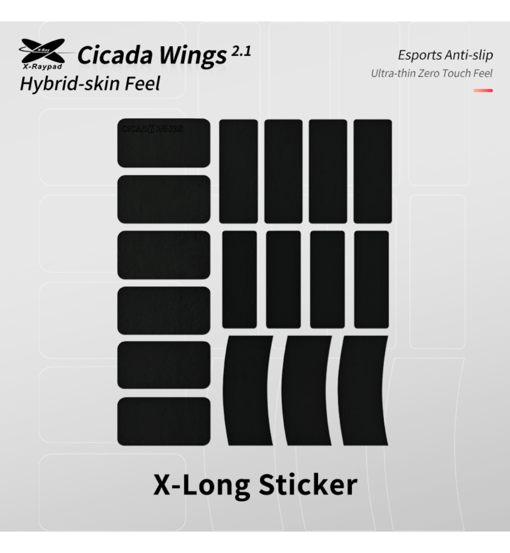 Buy X-Raypad Black X-Long Sticker Cicada Wings V2 Slicks Mouse Grip ...