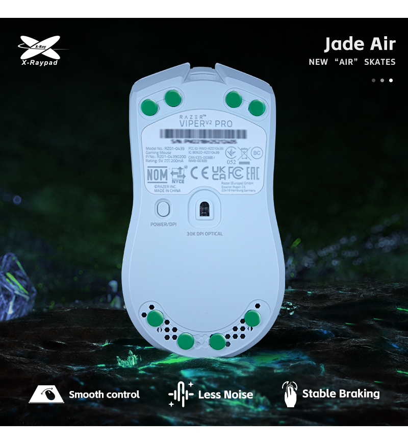 Buy X-Raypad Jade Air Quiet & Speed Mouse Feet (Skates) - DIY Universal ...