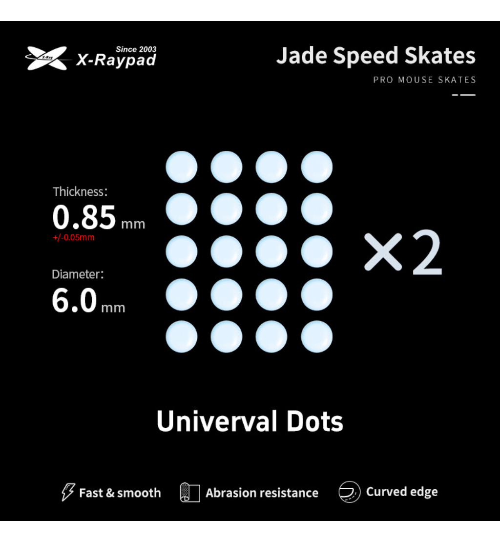 Buy X-Raypad Jade Pure Speed Mouse Feet (Skates) - DIY Universal D6.0mm ...