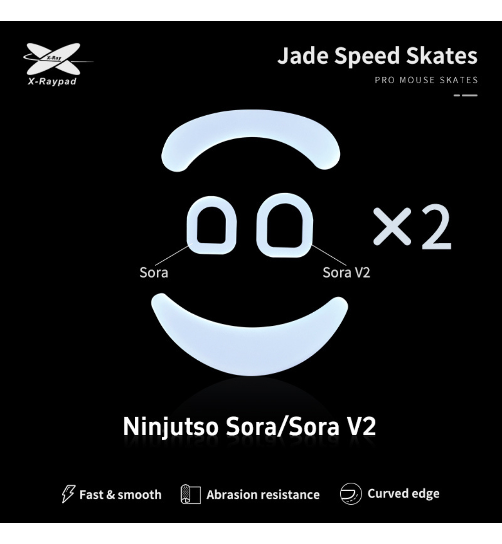 X-Raypad Jade Mouse Feet (Skates) - Ninjutso Sora / Sora V2 (Set of 2 ...