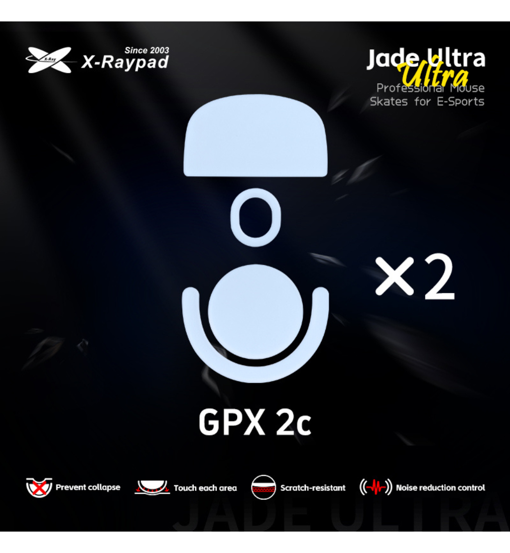 Buy X-Raypad Jade Ultra Series Consistency & Speed Mouse Feet (Skates ...