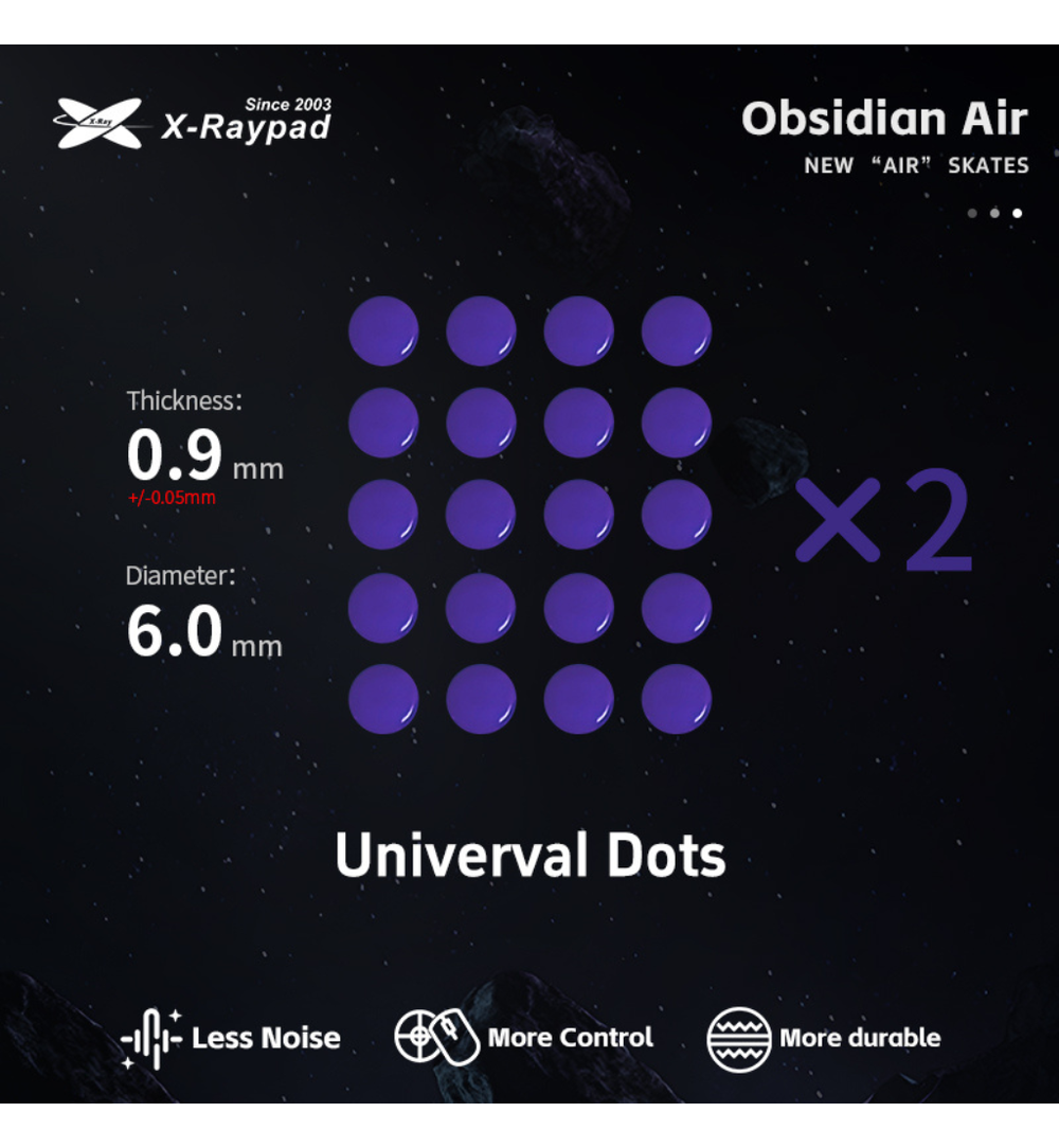 Buy X-Raypad Obsidian Air Mouse Feet (Skates) - DIY Universal D6.0mm 0 ...