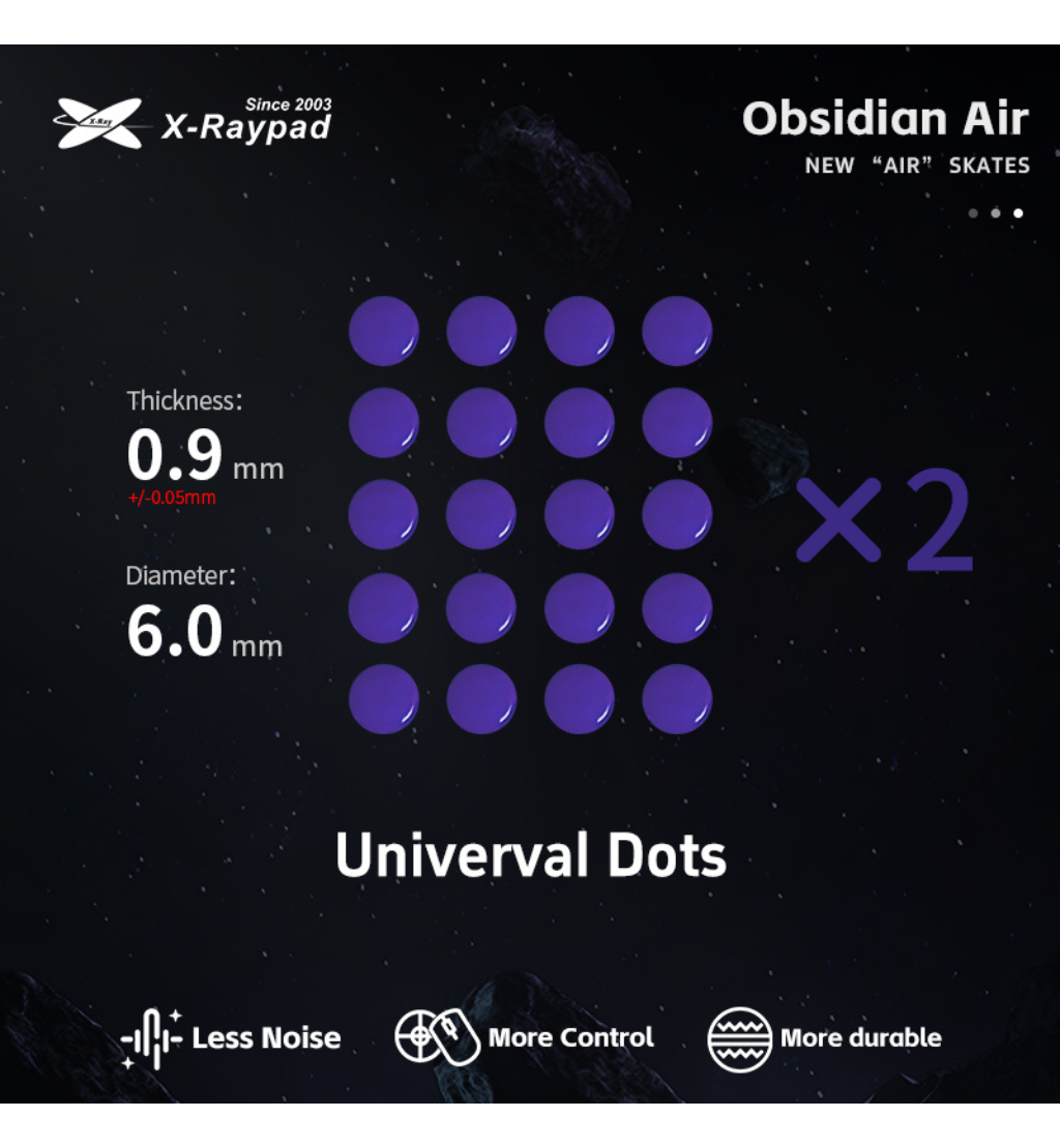 Buy X-Raypad Obsidian Air Mouse Feet (Skates) - DIY Universal D6.0mm 0 ...