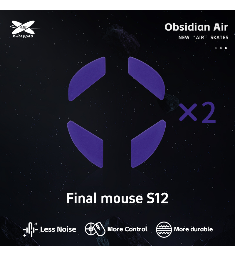 Buy X-Raypad Obsidian Air Quiet & Control Mouse Feet (Skates ...