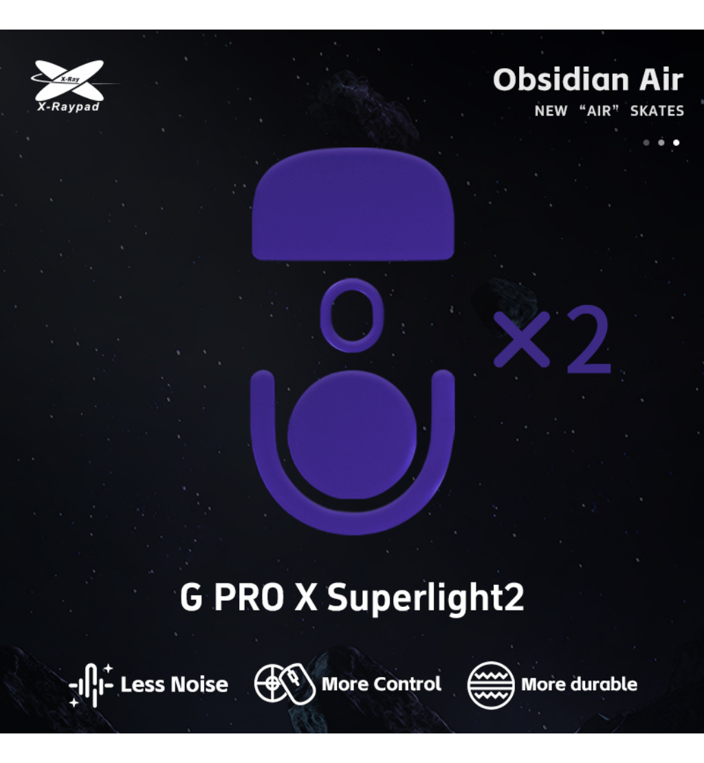 Buy X-Raypad Obsidian Air Quiet & Control Mouse Feet (Skates ...