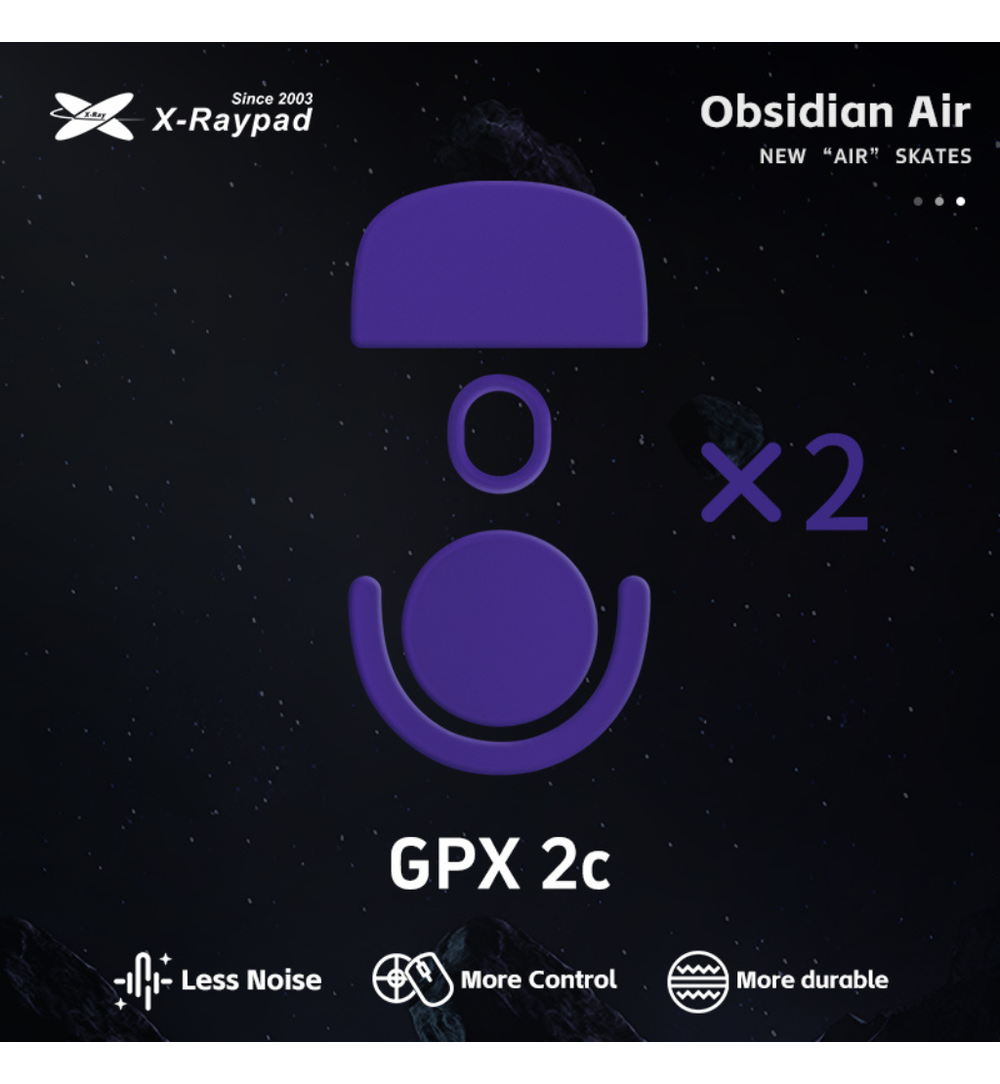 Buy X-Raypad Obsidian Air Quiet & Control Mouse Feet (Skates ...