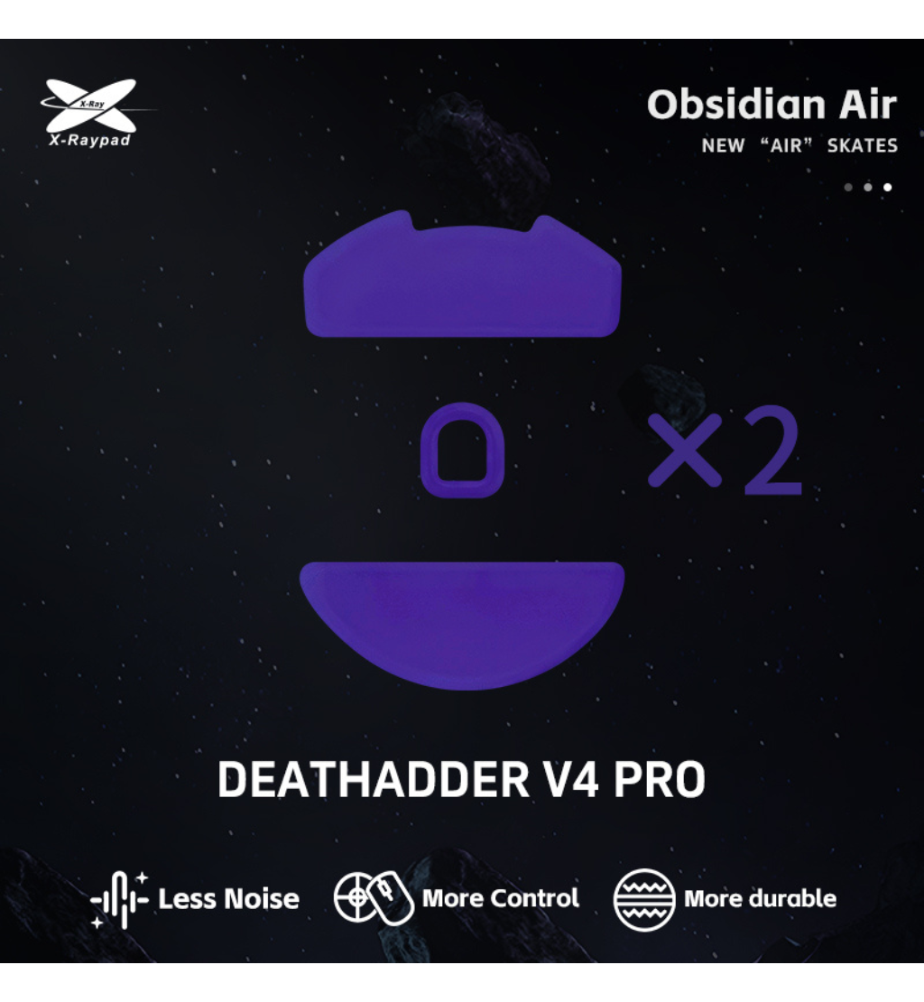 Buy X-Raypad Obsidian Air Quiet & Control Mouse Feet (Skates) - Razer ...
