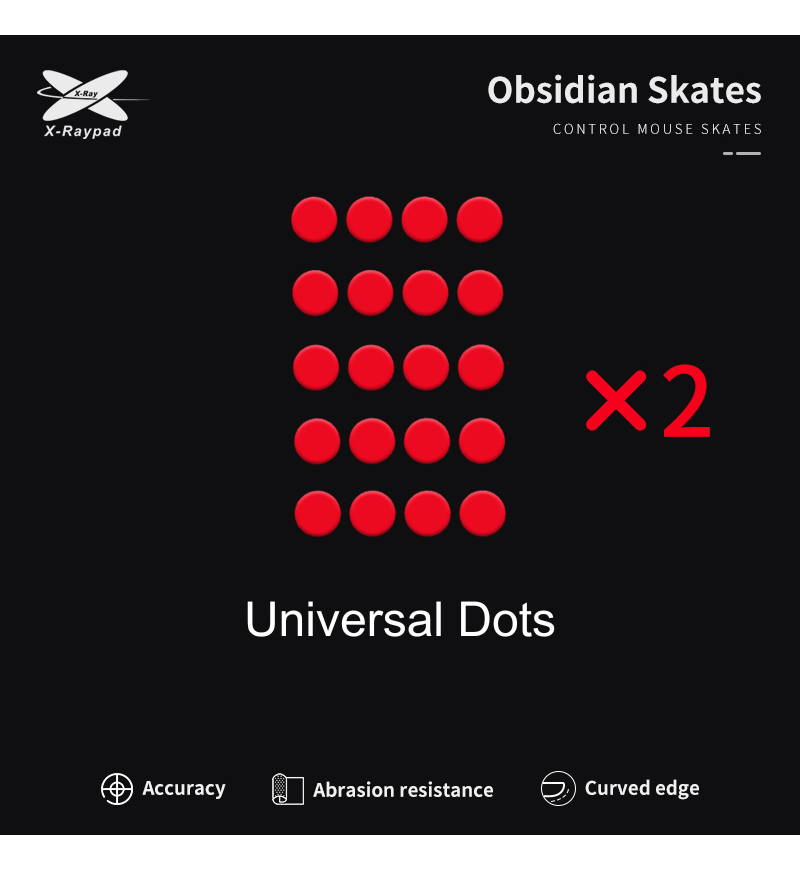 Buy X-Raypad Obsidian Pure Control Mouse Feet (Skates) - DIY Universal ...