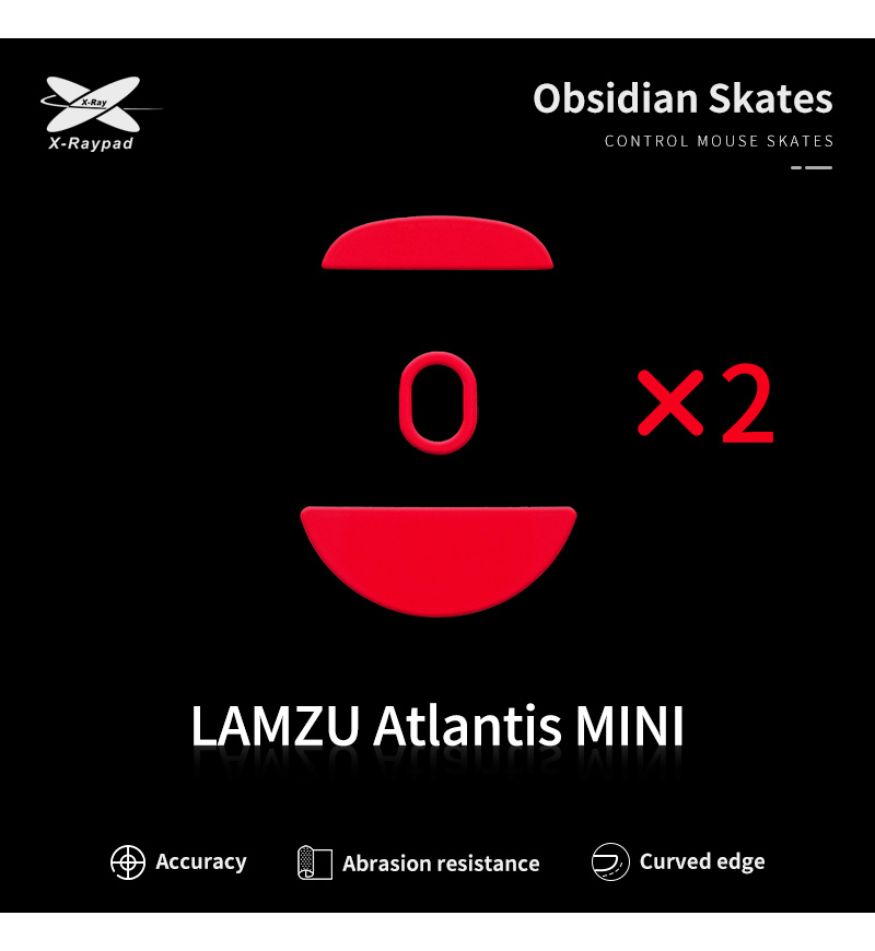 Buy X-Raypad Obsidian Mouse Feet (Skates) - Lamzu Atlantis Mini (Set of ...