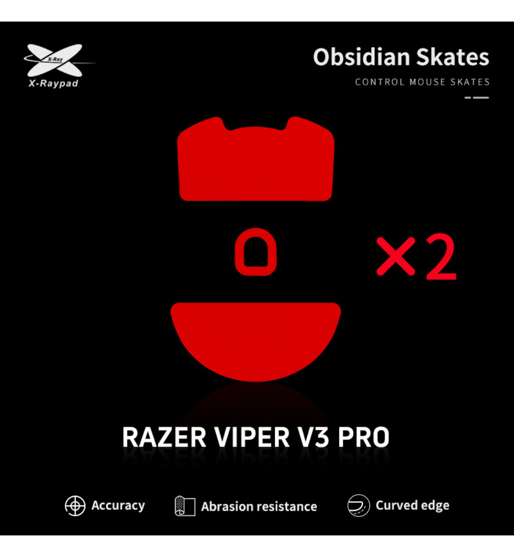 Buy X-Raypad Obsidian Mouse Feet (Skates) - Razer Viper V3 Pro (Set of ...
