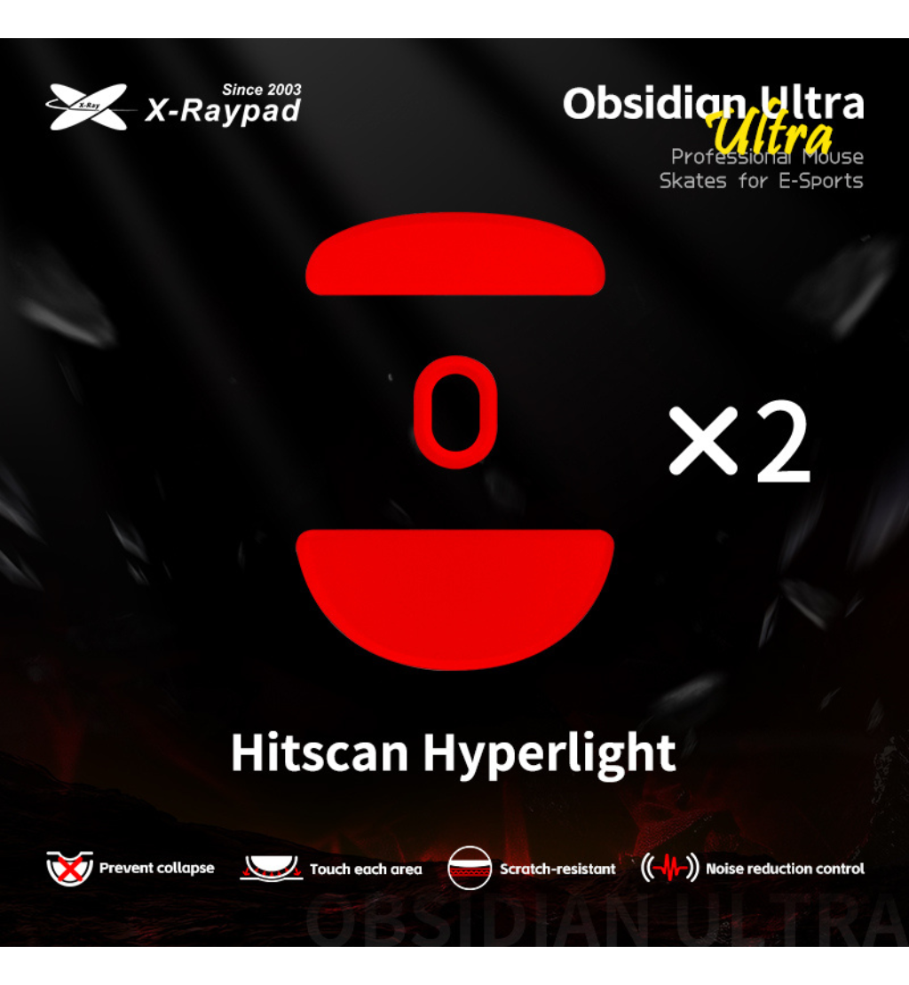 Buy X-Raypad Obsidian Ultra Series Consistency & Control Mouse Feet ...