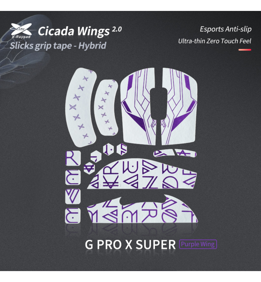Buy X-Raypad White Purple Cicada Wings V2 Slicks Grip - Logitech G Pro ...
